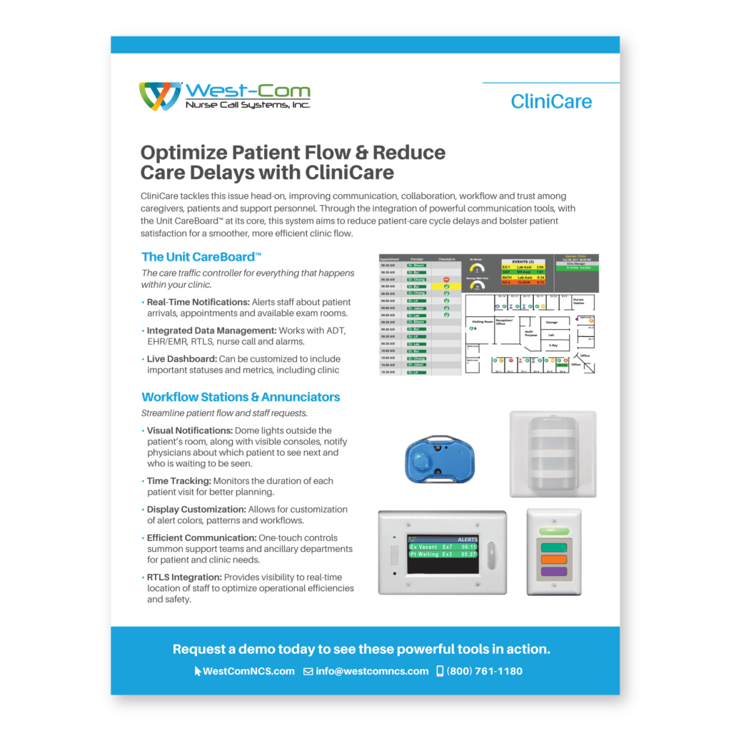 Nurse Call Systems Brochures | West-Com Nurse Call Systems